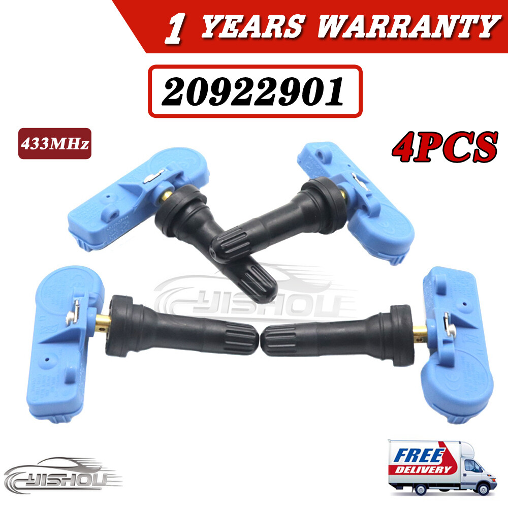 4pcs 20922901 433MHz Tire Pressure Sensor TPMS For Buick Cadillac Chevy ...