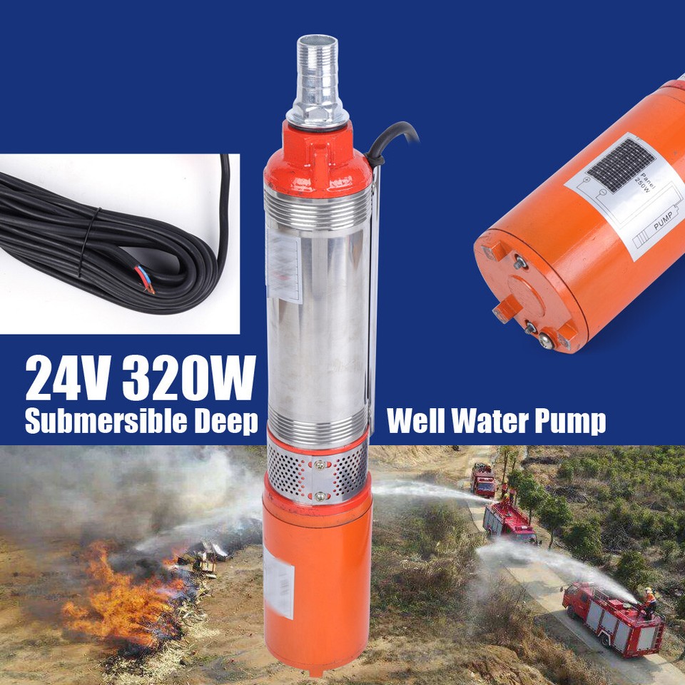 12V/24V/48V Solar Power Water Pump Bore Hole Deep Well Farm Ranch DC ...