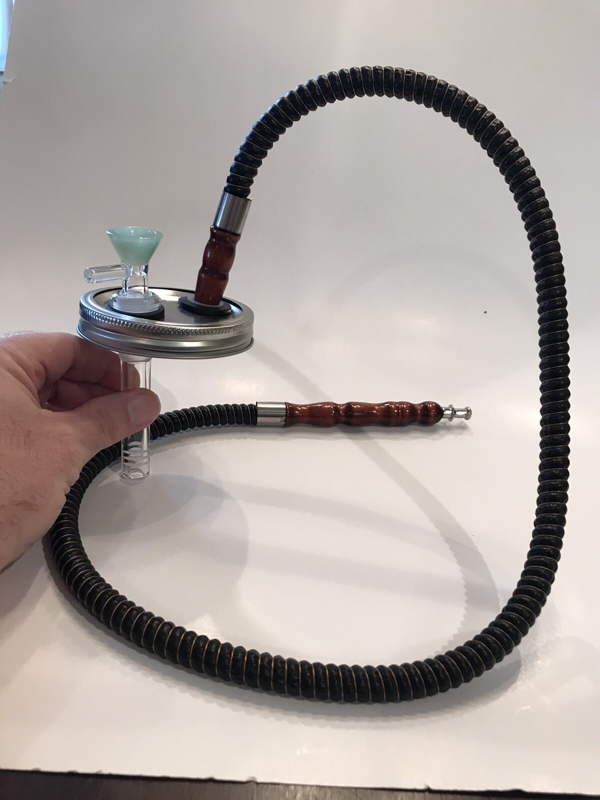 DIY Mason Jar Hookah Kit Bong Water Pipe Bubbler 14mm Bowl NO JAR ...