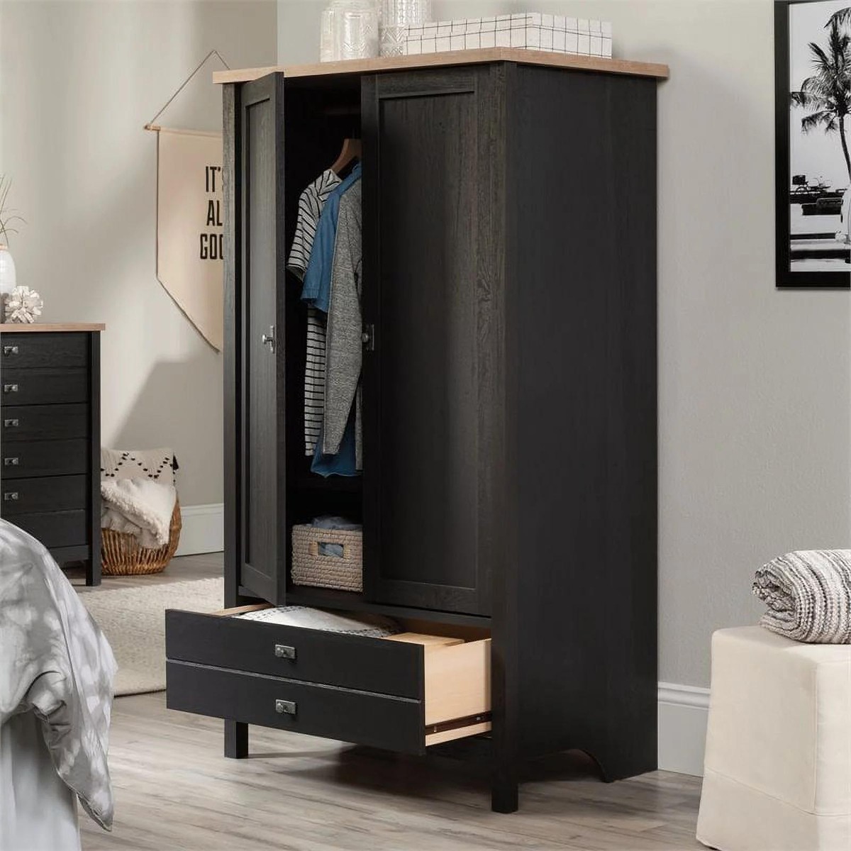 Sauder Large Wardrobe Storage Cabinet | Cabinets Matttroy