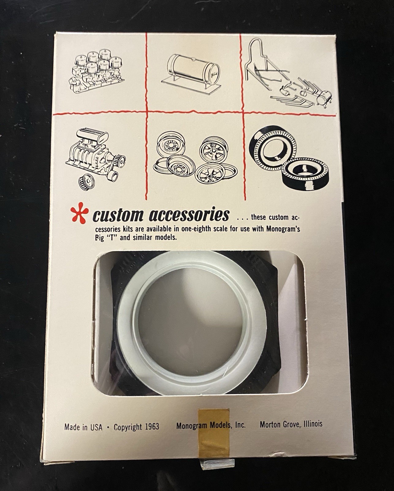 Monogram 1963 White Wall Tires Set (6:00-15) 1/8 New In Box Rare Kit ...