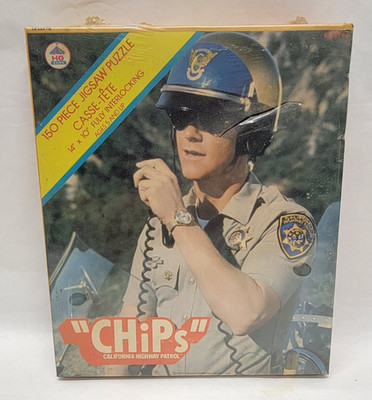 1977 HG Toys CHiPs Jon 150 Piece 14"x10" Jigsaw Puzzle NEW in SEALED ...