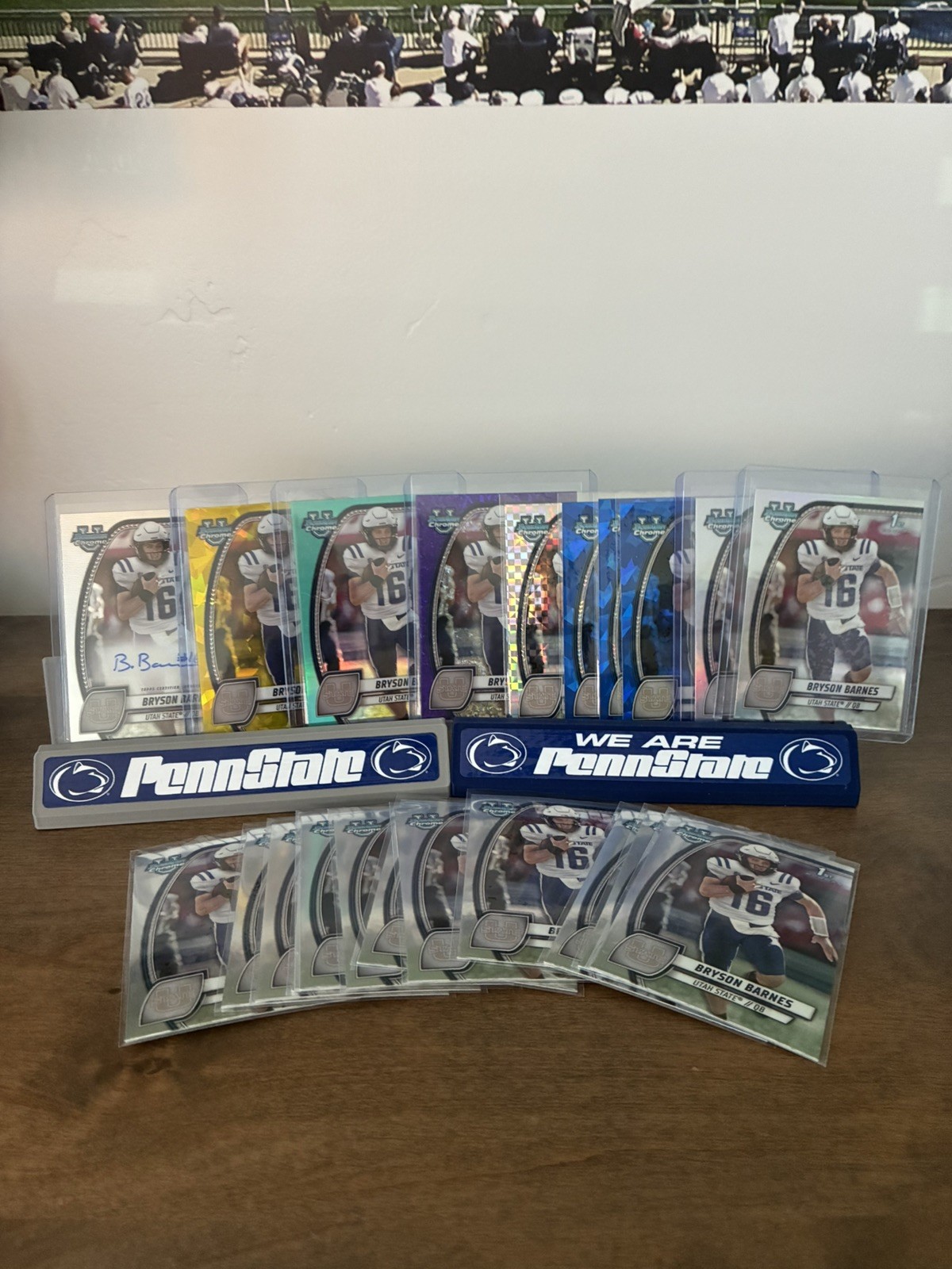 2024 Bowman U. Football Utah State - Bryson Barnes 20 card lot w/Auto ...