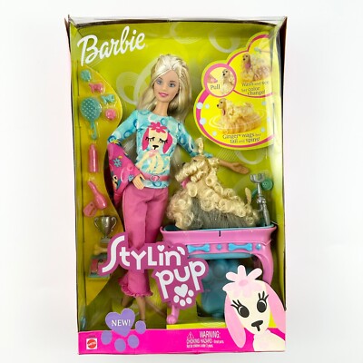 Barbie 2002 Stylin' Pup Doll and Puppy Ginger Mattel 56684 | eBay