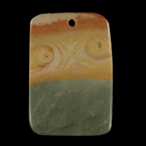 BI30916# Hand Carved Fox Succor Creek Jasper Pendant Bead Gemstone 1 ...