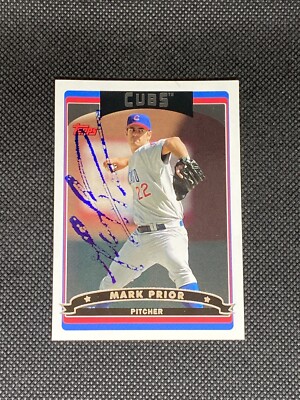 Mark Prior Chicago Cubs Team Set Signed Auto 2006 Topps Card #CHC2 ...