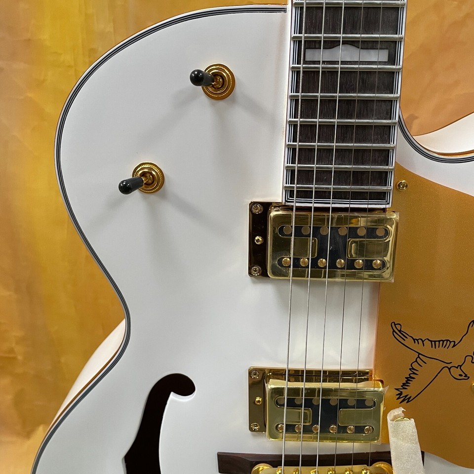 White Hollow Gretc Electric Guitar Gold Hardware Mahogany Body Free ...