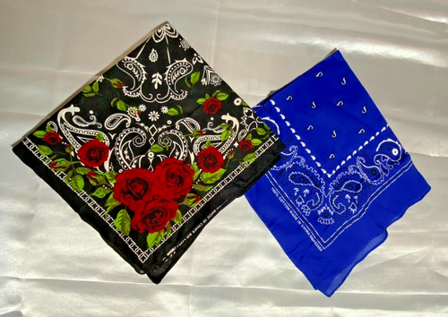 Two Bandanas, 21" square, Cotton, NWOT | eBay