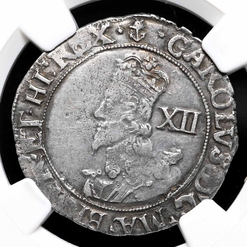 ENGLAND. Charles I, 1625-1642. Shilling, Aberystwyth bust, S-2796, NGC ...
