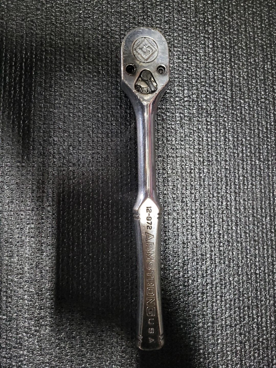 Vintage Armstrong 1/2" drive Ratchet 12-972 USA Heavy Duty Chrome ...