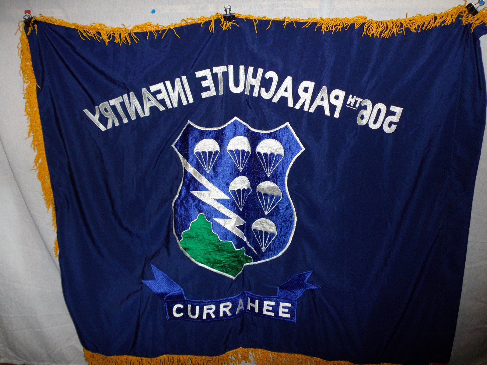 flag307 Early WW 2 506th Parachute Infantry Regiment Flag Currahee ...