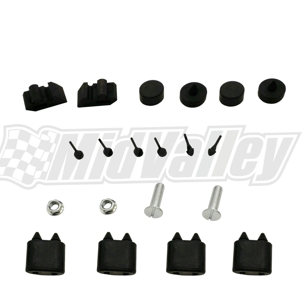Rubber Stopper Kit & Hood Adjusters stoppers bumpers For 1967-79 Chevy ...