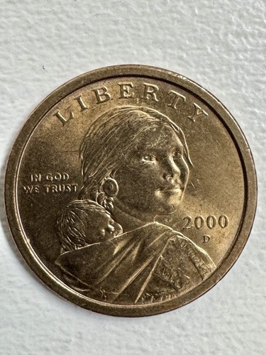 2000D Sacagawea One Dollar Coin US Liberty Gold Color | eBay