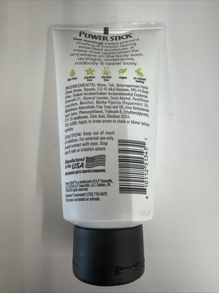 Power Stick Active Sport Anti-Chafe Body Glide Cream Thighs Underarms+ ...