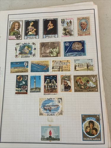 Collection Foreign On Pages Middle East Topicals Dubai Bhutan N566 | eBay