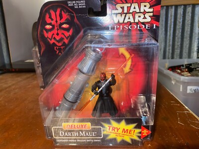 Star Wars Episode 1 Deluxe Darth Maul Lightsaber Handle Triggers Battle ...