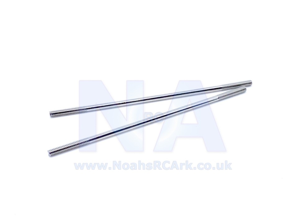 2x M3 or M2 Pushrod Stainless Steel Servo Link Linkage Push Rods RC ...