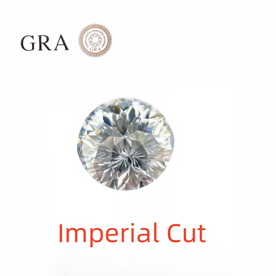 10 Cuts White D Color VVS1 Round Shape Moissanite Stone GRA Certificate ...