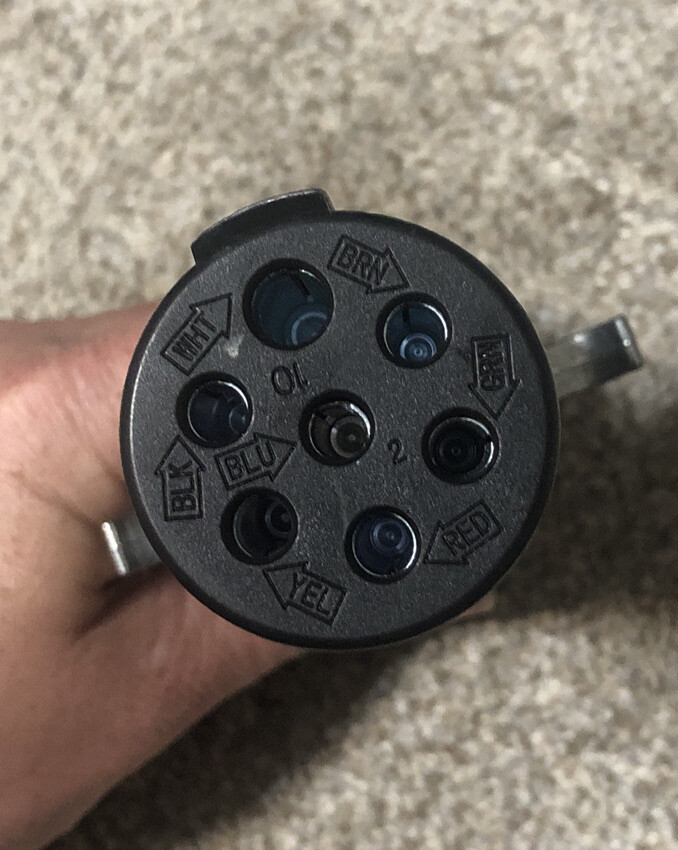 2 PHILLIPS J560 7-Pin Electrical Plug W/Spring Cable Guard Die Cast ...