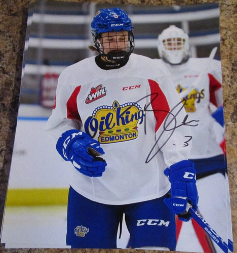 BLAKE FIDDLER SIGNED 8X10 MATTE PHOTO EDMONTON OIL KINGS SEATTLE KRAKEN ...