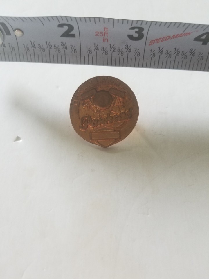 HARLEY DAVIDSON PANHEAD METAL PINBACK COPPERISH GOLD TONE COLOR | eBay