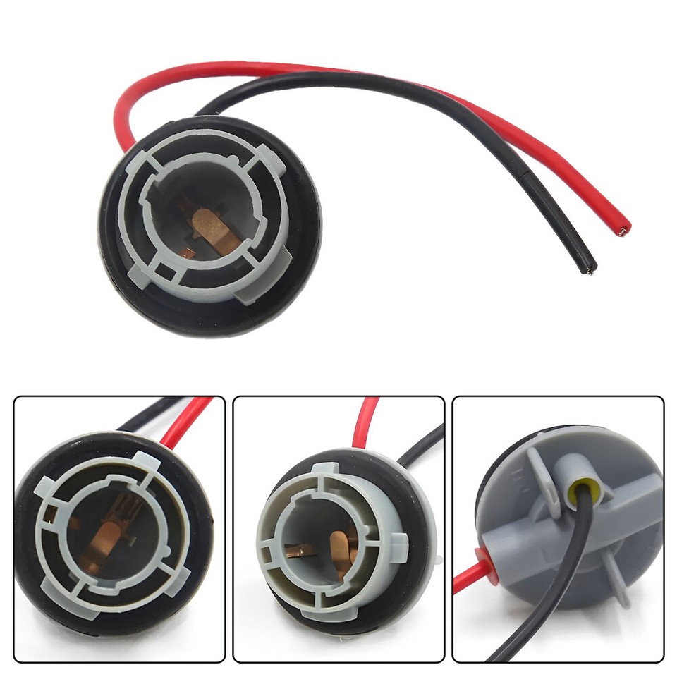 2X 1156 S Pigtail Plug Stop Brake Turn Light Bulb Socket Harness Wire ...