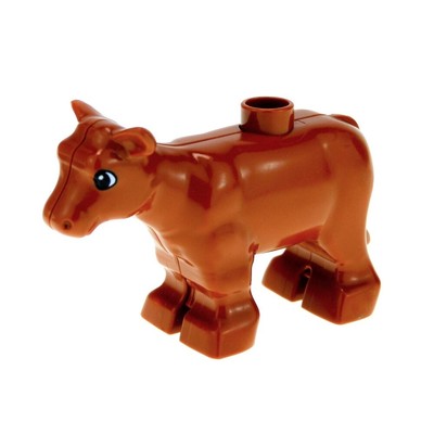 1x Lego Duplo Animal Calf Cow Dark Orange Brown Farm 4972 4112124 6679 ...