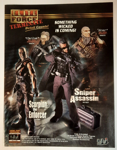 ELITE FORCE TERMINATE Action Figures Villains toys ~ Magazine PRINT AD ...