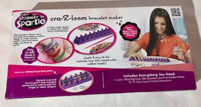CRA-Z-LOOM BRACELET MAKER KIT SHIMMER 'N SPARKLE SIMPLE EASY NIB MAKES ...