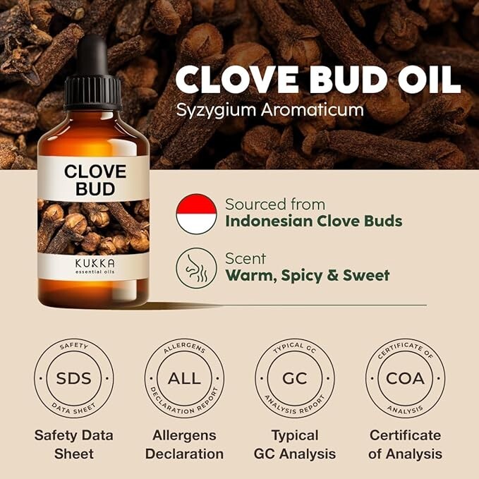 Kukka Clove Oil for Oral Care, Teeth & Gums Cloves Oil - Natural Clove ...