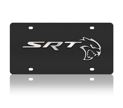 SRT Hellcat Logo Carbon Steel License Plate | eBay