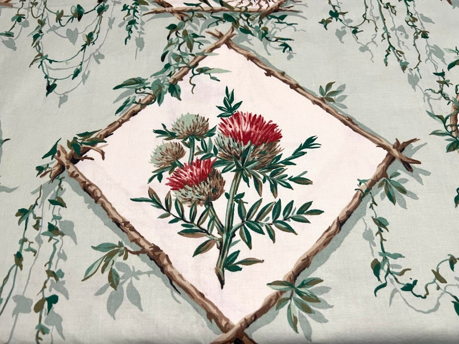 MCM Fabric Greeff Woods & Meadows Greenbriar Botanical 3+ Yards Cotton ...