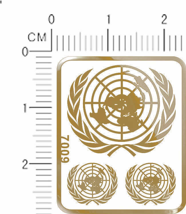 chrome(metal) decals United Nations UN (Golden) for model kits - 7009 ...