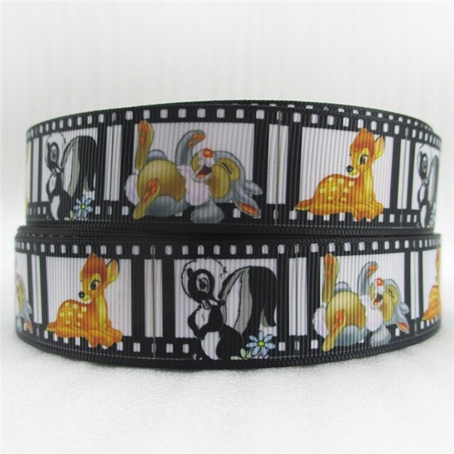 Disney's Bambi Flower Thumper Print | 1" Grosgrain Ribbon | 5 Yard Cut ...