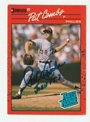 Pat Combs Signed 1990 Donruss Card #44 Auto Philadelphia Phillies ...