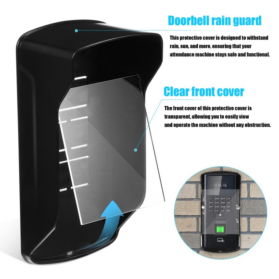 Outdoor Acrylic Doorbell Rain Cover Protective Box Access Control ...
