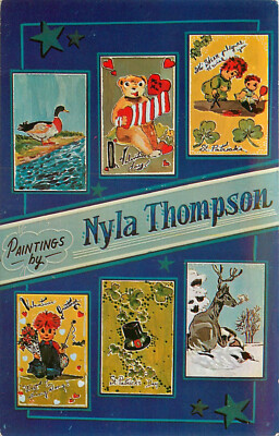 Set of 24 Postcards By Mouth artist Nyla Thompson Polio Patient 1950's ...