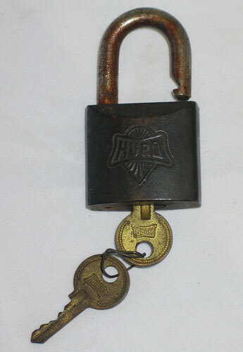 Vintage HURD Brass Lock w/ 2 Keys | eBay