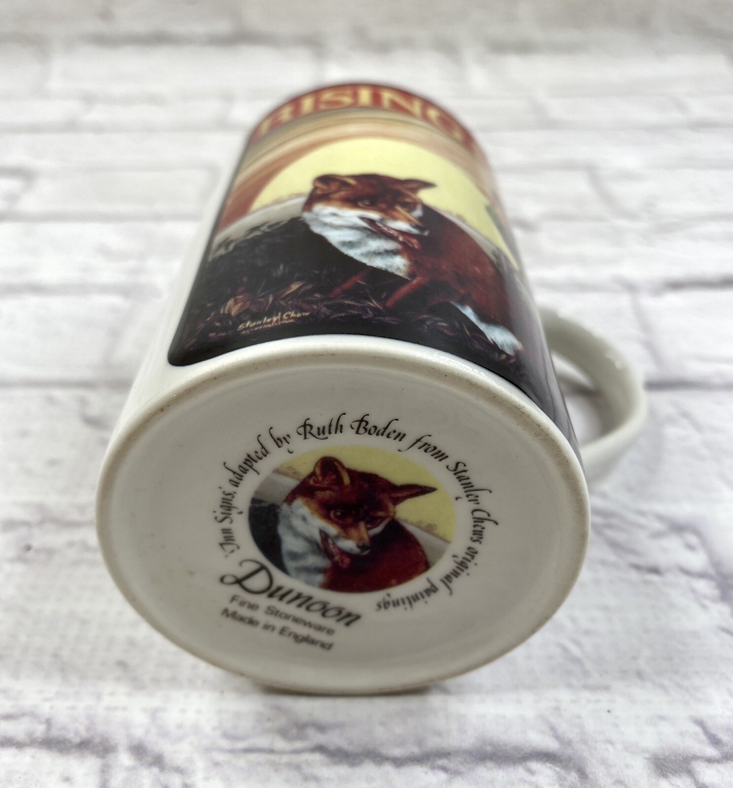 Rising Sun Dunoon Mug Fox and Rooster Stanley Chews Art Made in England ...