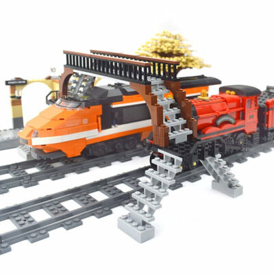 Station Tracks Railway Buffer MOC Kit Train Building Blocks Sets - 37 ...