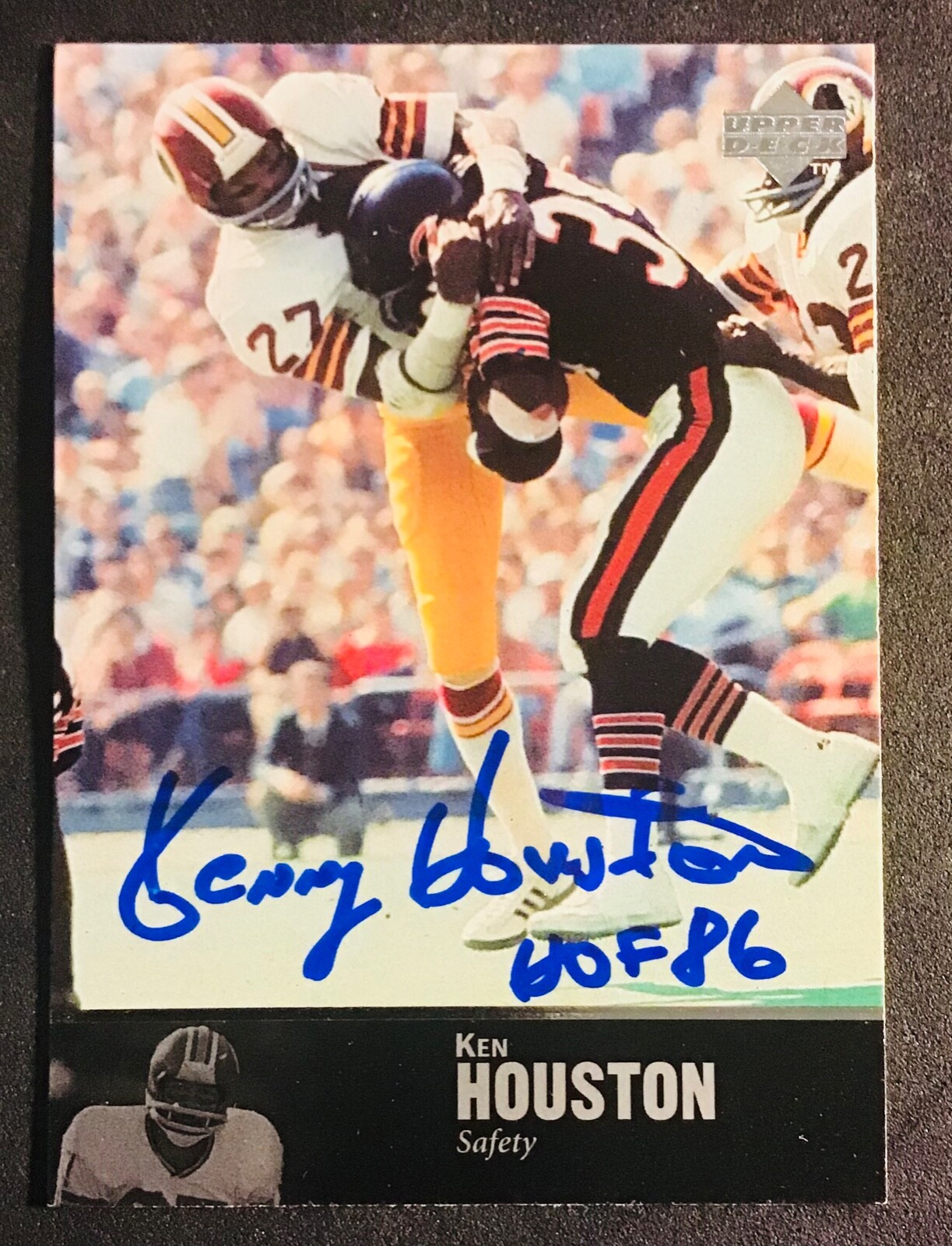 Washington Redskins KEN KENNY HOUSTON 1997 UD auto autograph signed ...