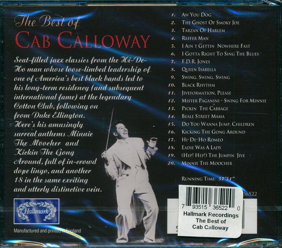 CD Cab Calloway - The Best Of Cab Calloway: 20 Jumpin' & Jivin ...
