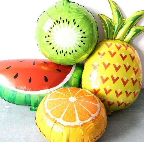 Frucht Früchte Folienballon Helium Luftballon Sommer Party Ananas ...