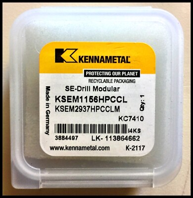 Kennametal KSEM 1.156"/29.37MM HPCCL KC7410 Modular Drill Carbide ...