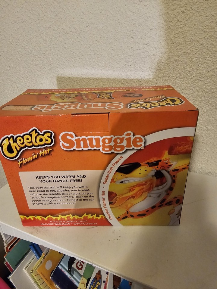 Snuggie Flaming Hot Cheetos Wearable Super Soft Fleece Blanket w ...