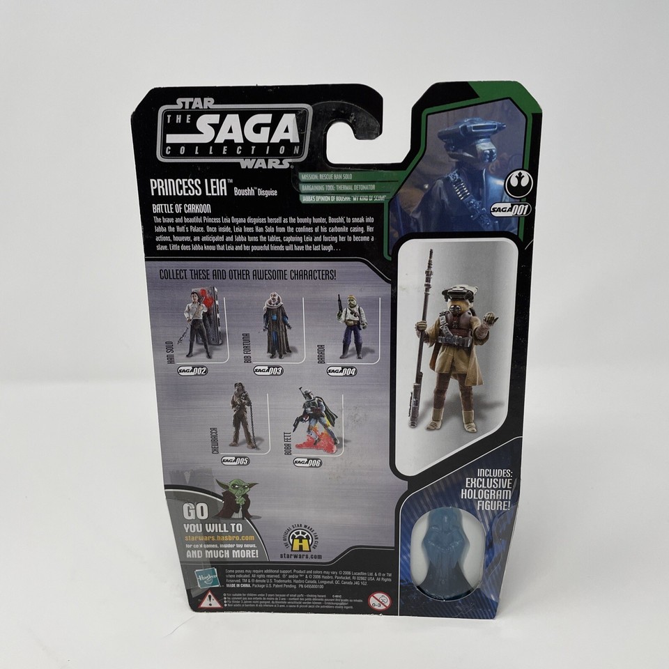 Star Wars The Saga Collection Princess Leia Boushh Disguise Hologram ...