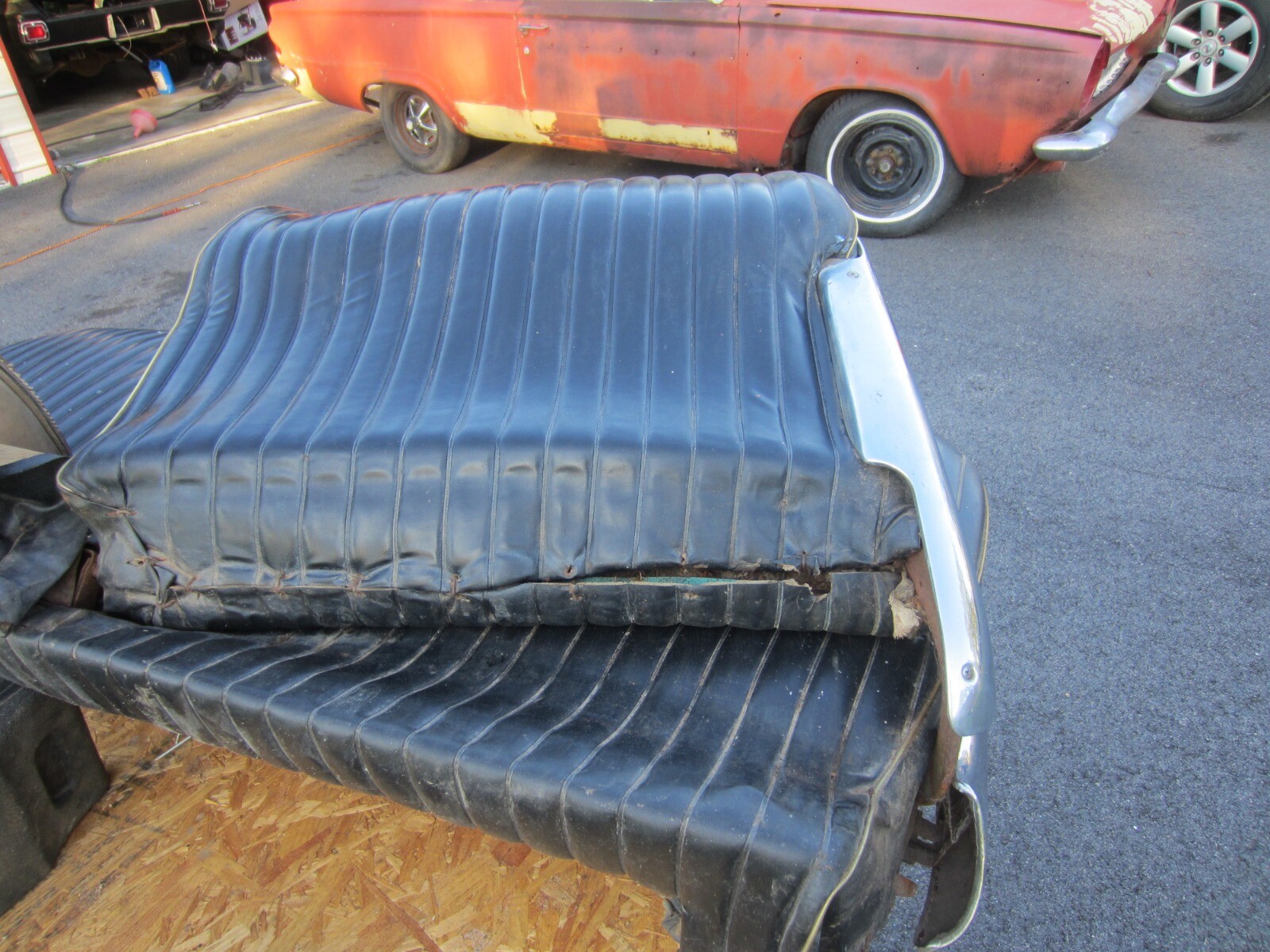 1955 Chevrolet Bel Air Front Split Bench Seat With Chrome Side Trim ...
