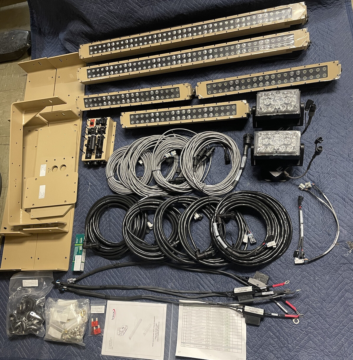 IBIS TEK LED Light Bar KIT w/ Motorized Search Lights MILITARY HMMWV ...