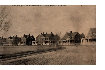 Postcard Officers Quarters Fort Russell WY Buffalo Soldiers Home Pre ...