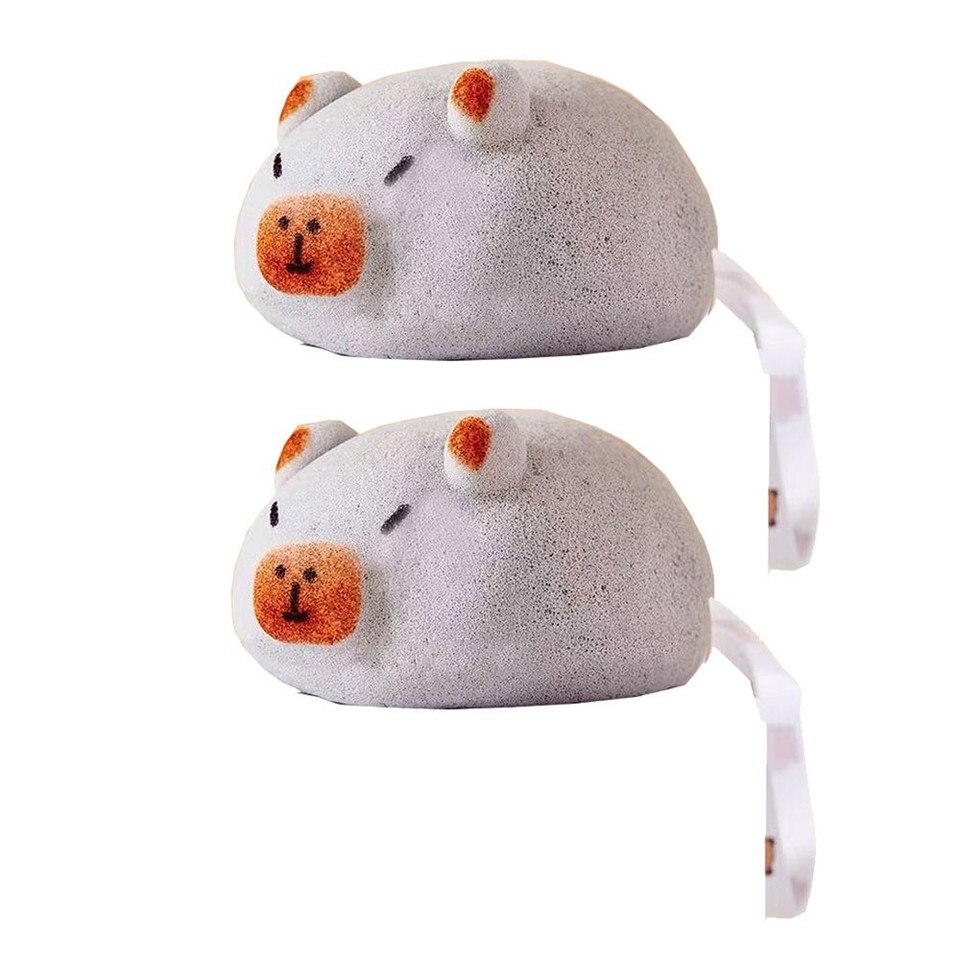 2Pcs Cute Capybara Shaped Capybara Bath Ball Dead Skin Remover Bathroom ...